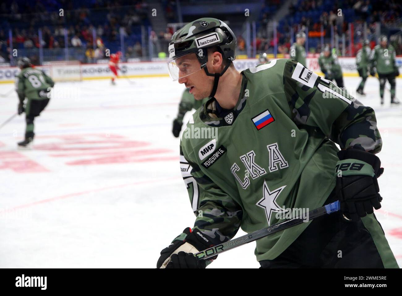 Saint Petersburg, Russia. 25th Feb, 2024. SKA Hockey Club player, Borna ...