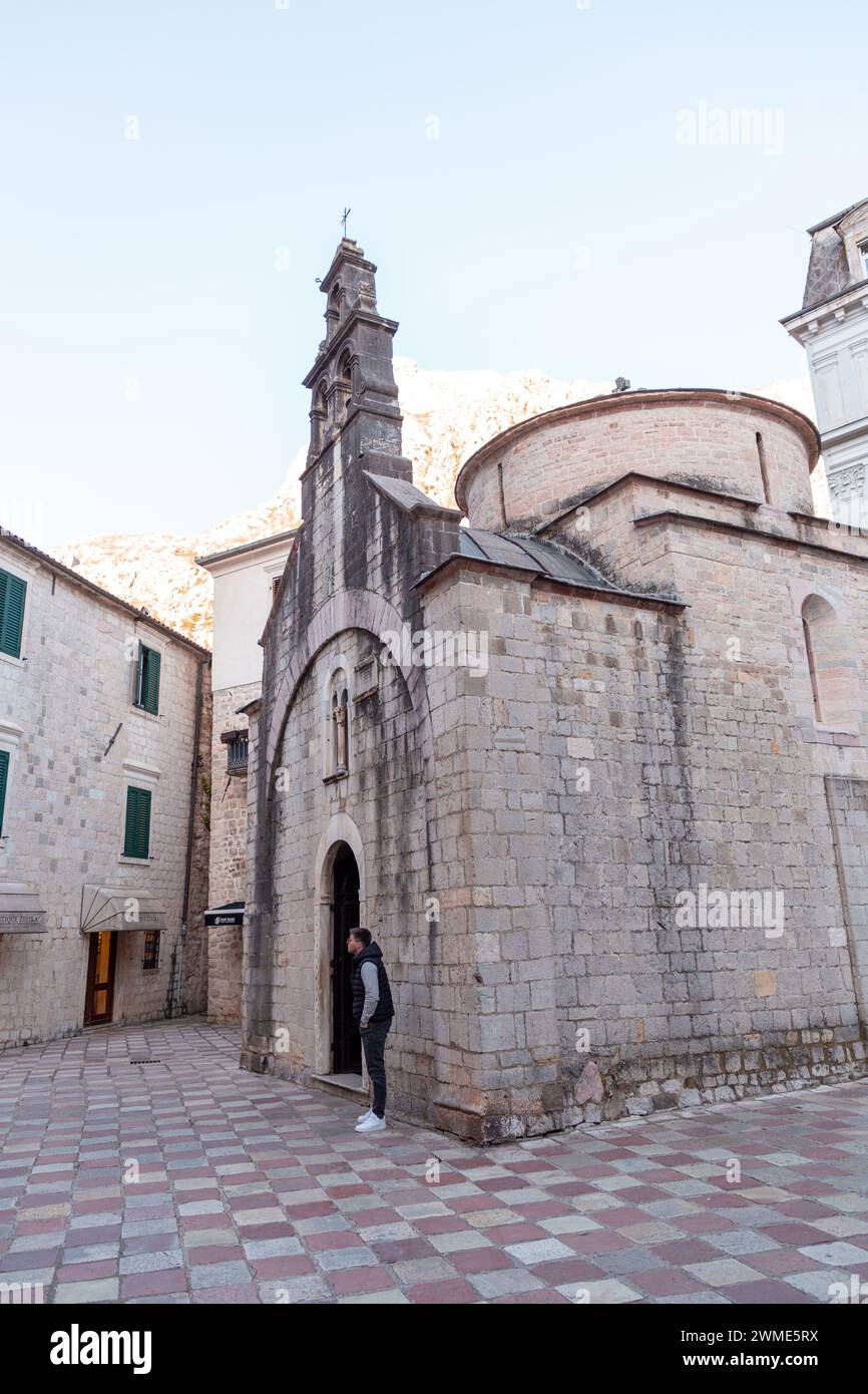Kotor, Montenegro - FEB 14, 2024: The Church of St. Luke is a Serbian ...
