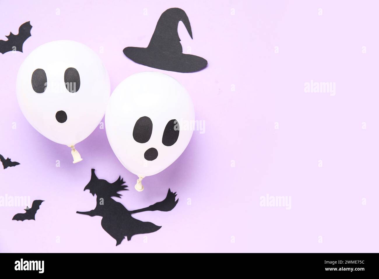 Halloween balloons decorations spooky celebration hi-res stock ...