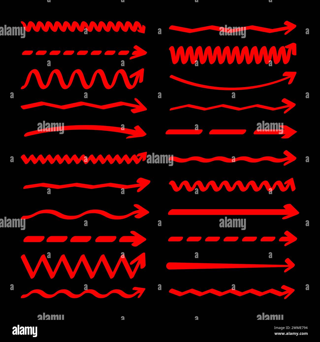 Handwritten black text and red arrow Stock Vector Images - Alamy