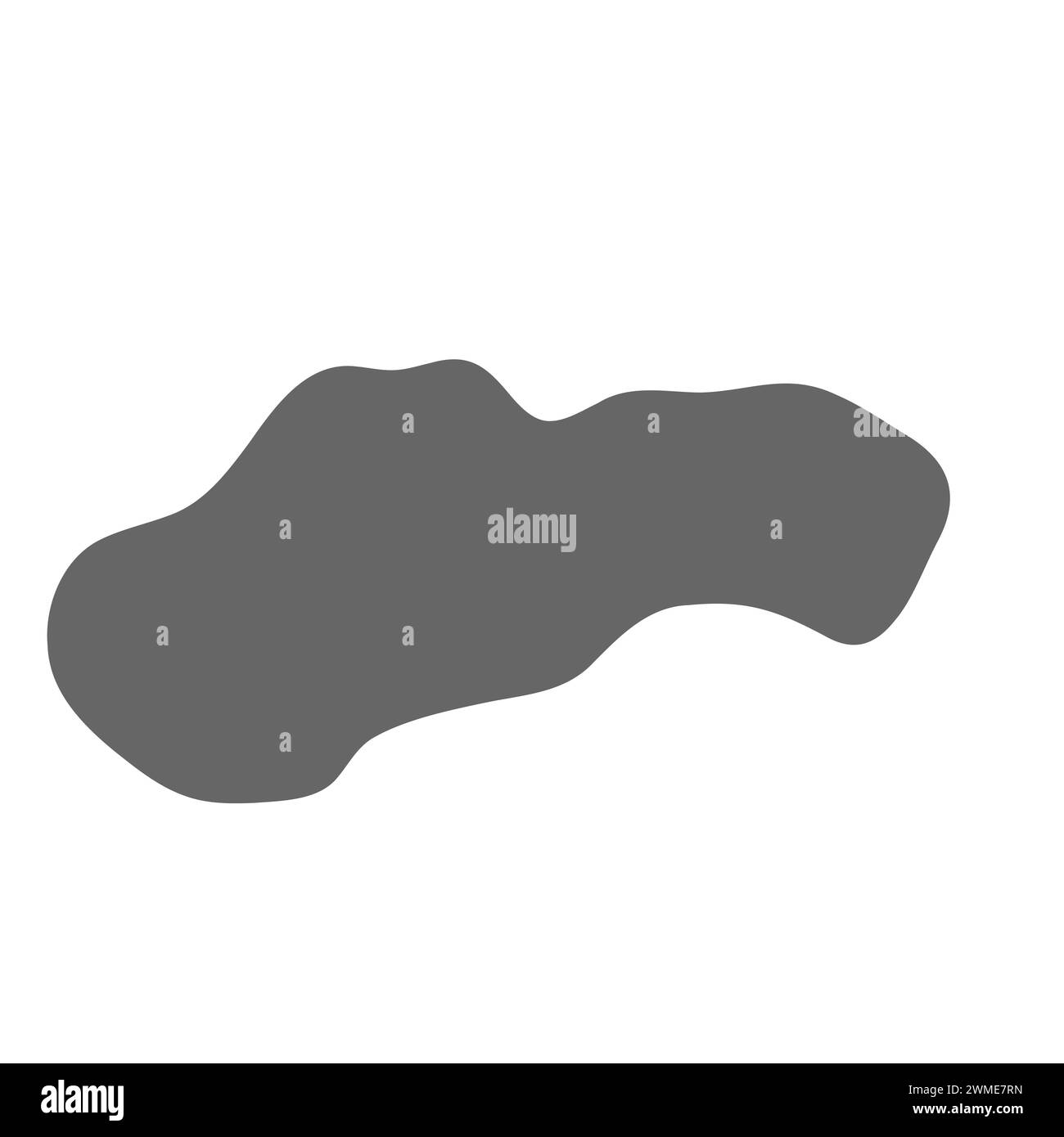 Slovakia country simplified map. Grey stylish smooth map. Vector icons ...