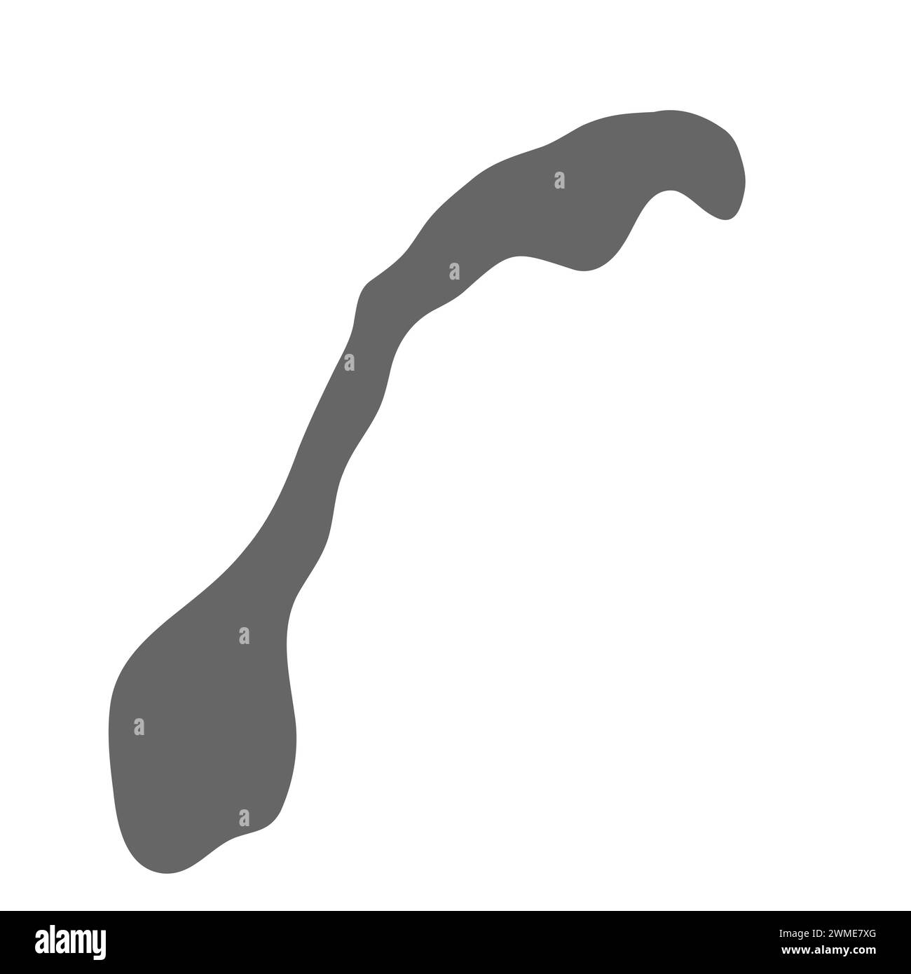 Norway country simplified map. Grey stylish smooth map. Vector icons ...