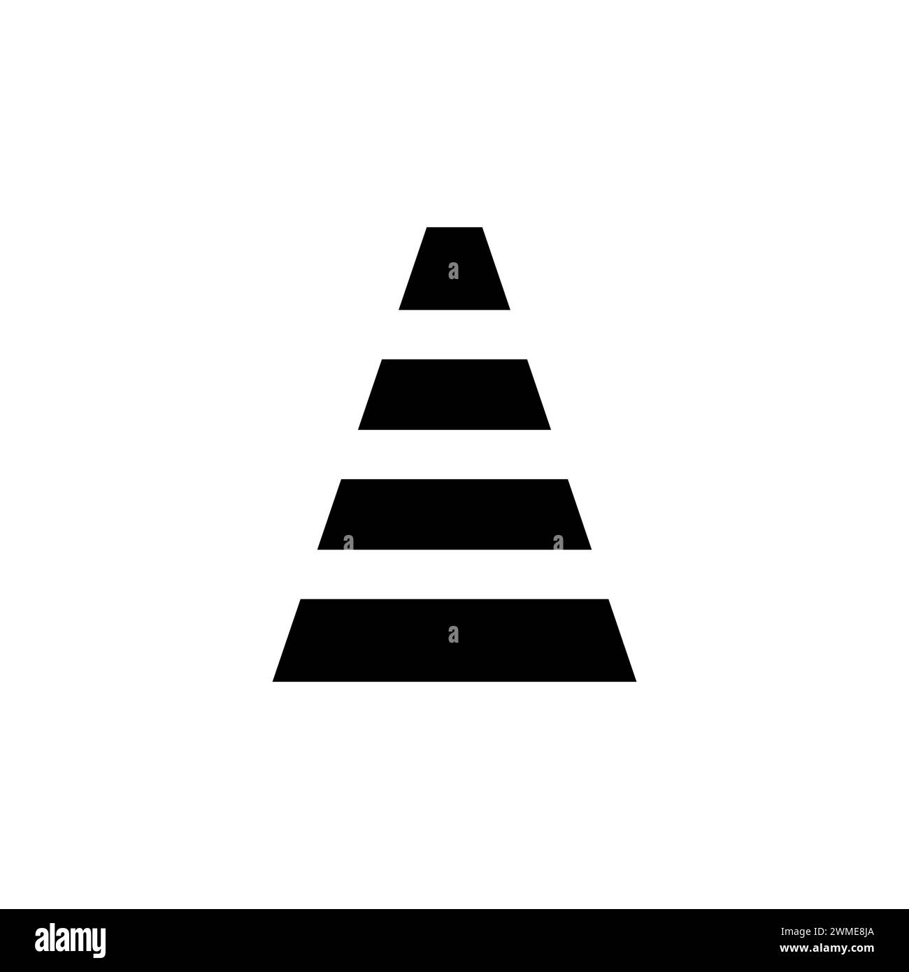 Traffic Road Cone flat vector icon. Simple solid symbol isolated on ...