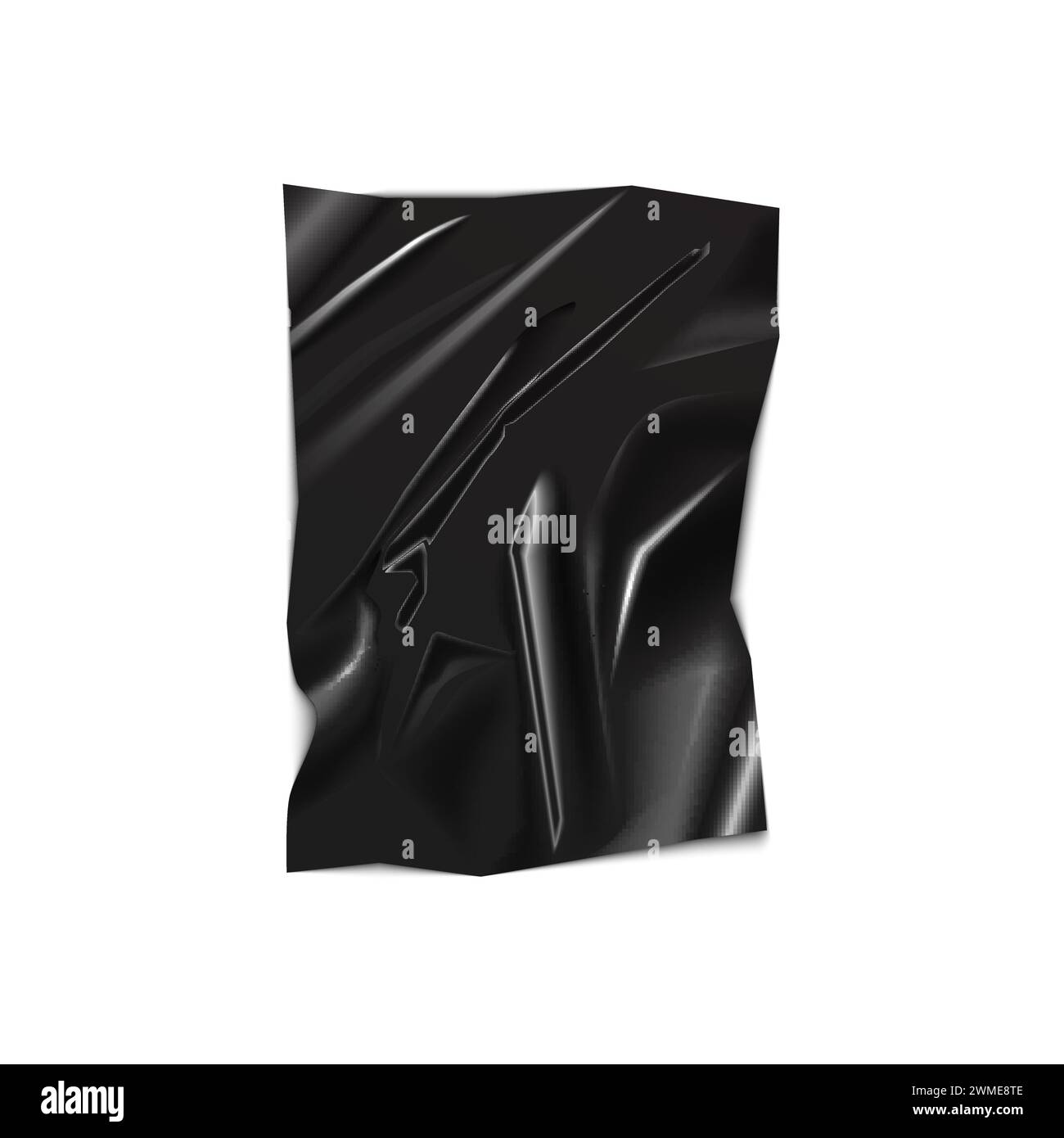 Black latex fabric, 3D polythene wrinkled cover with shine and wrinkles ...