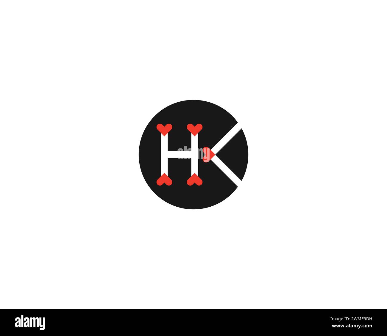 Creative HK Letter Logo Design Template Vector Stock Vector Image & Art ...