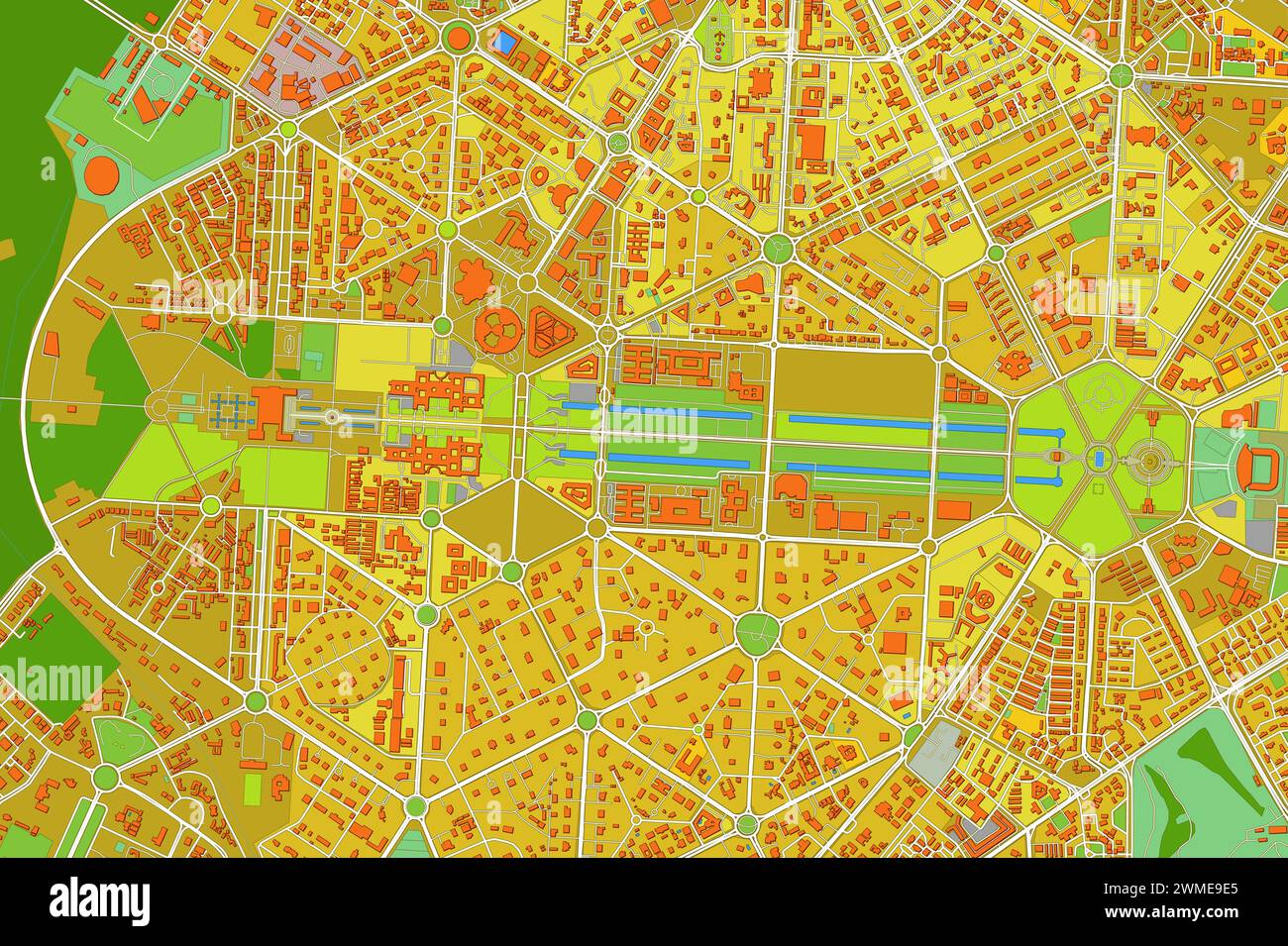 Delhi new delhi vector map hi-res stock photography and images - Alamy