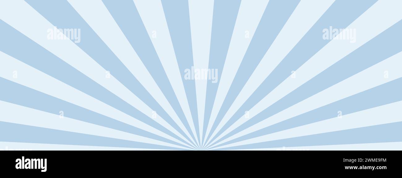Blue Sunrise sunbeam rays, lines background, light Stock Vector Image ...
