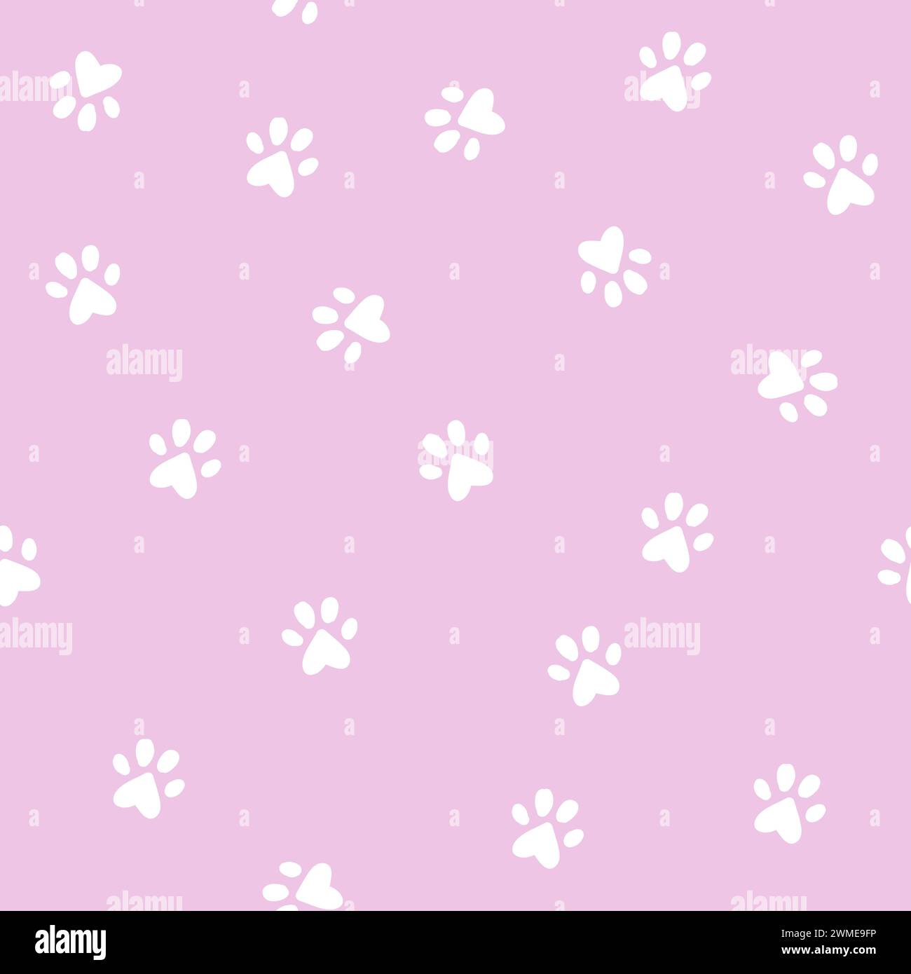 Cat paw texture, little paws seamless pattern Stock Vector Image & Art ...