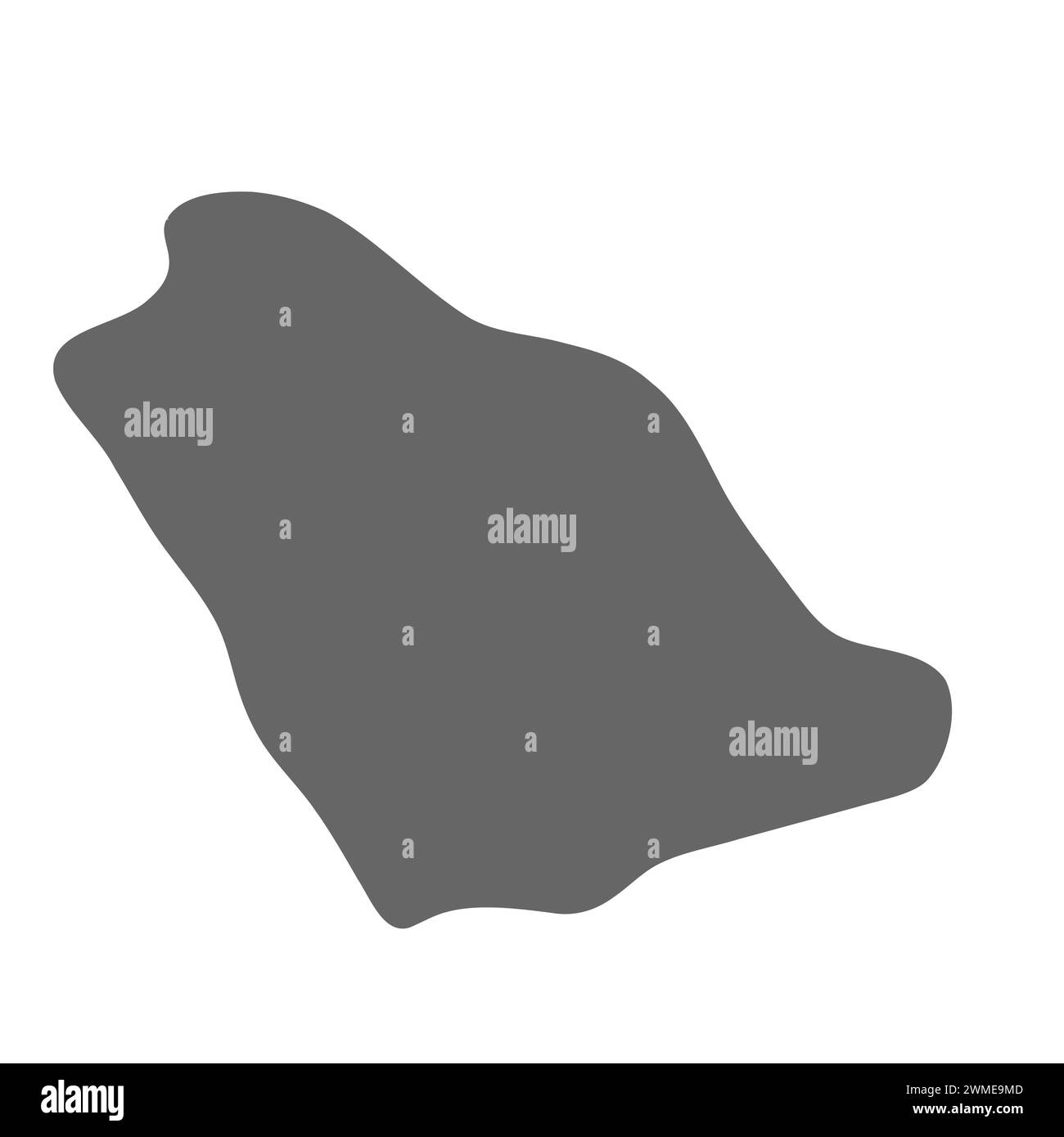 Saudi Arabia country simplified map. Grey stylish smooth map. Vector ...