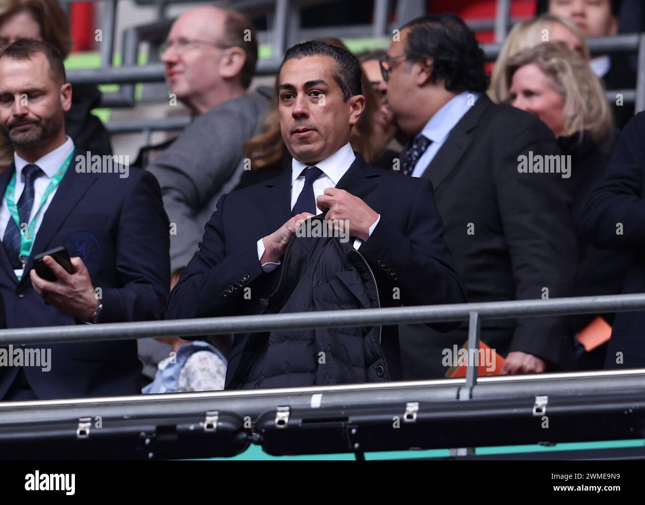 London, UK. 25th Feb, 2024. Chelsea co-owner Behdad Eghbali during the Carabao Cup match at ...