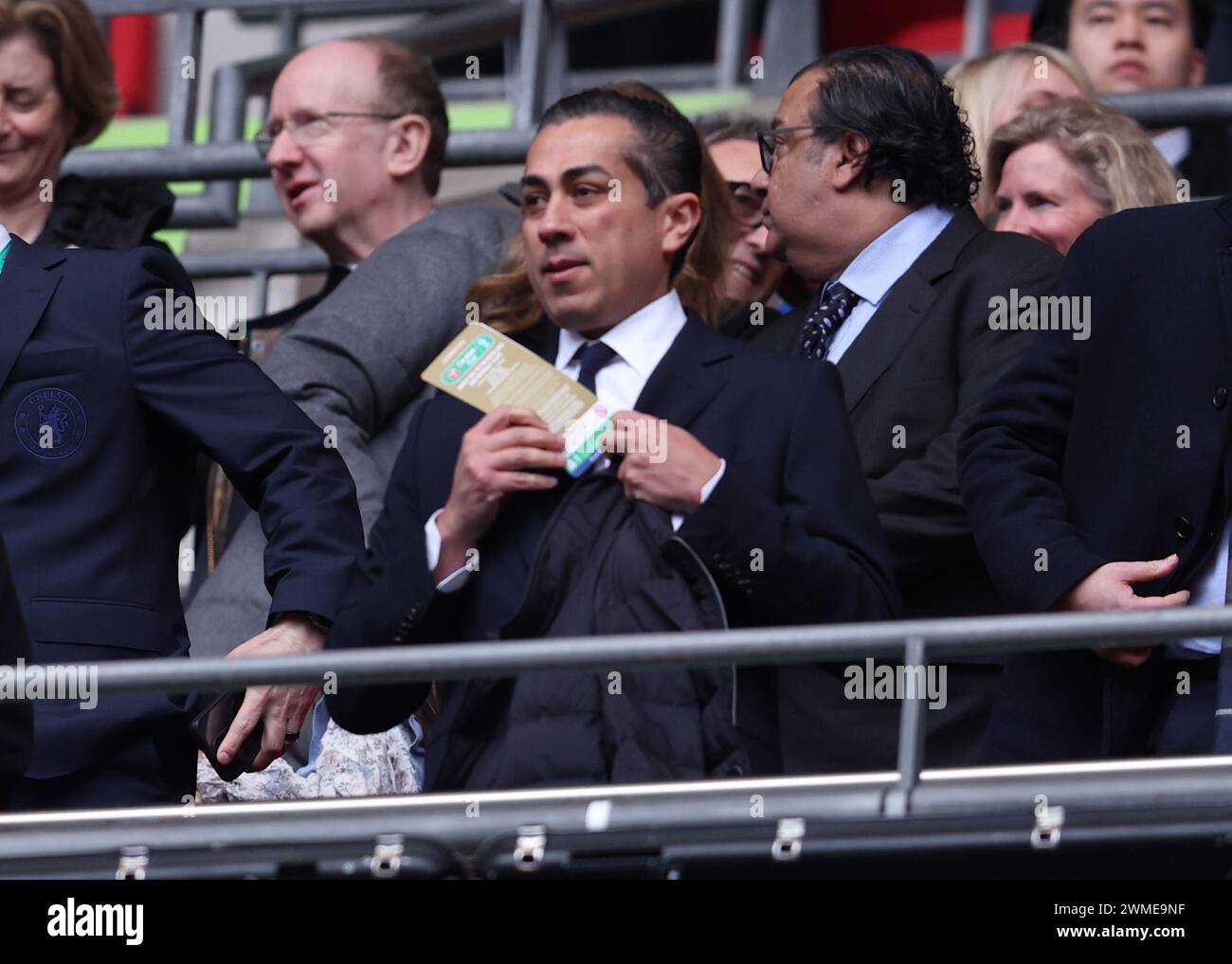 London, UK. 25th Feb, 2024. Chelsea co-owner Behdad Eghbali during the ...