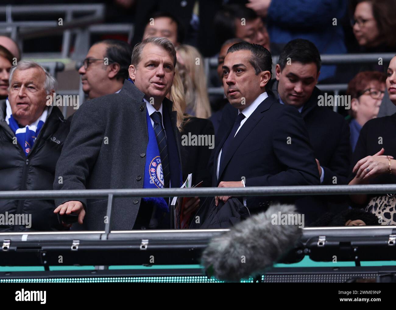 London, UK. 25th Feb, 2024. Chelsea co-owners Todd Boehly (L) and ...