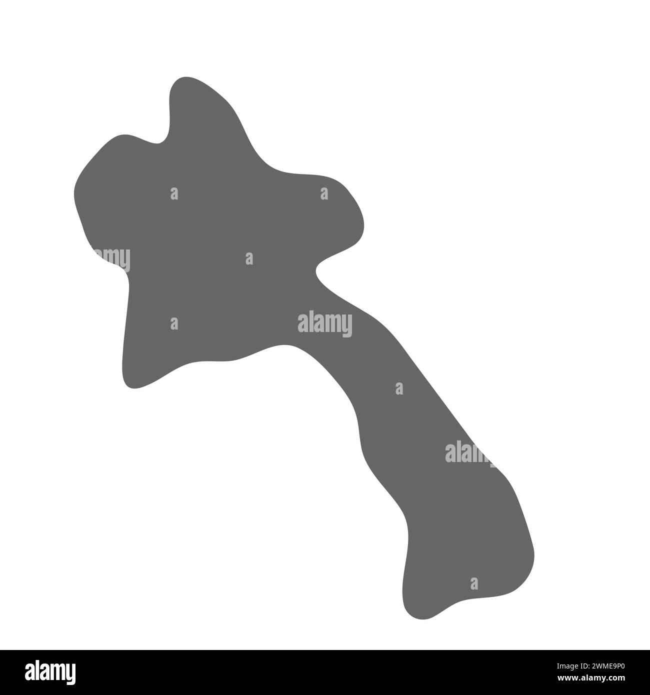 Laos Country Simplified Map Grey Stylish Smooth Map Vector Icons