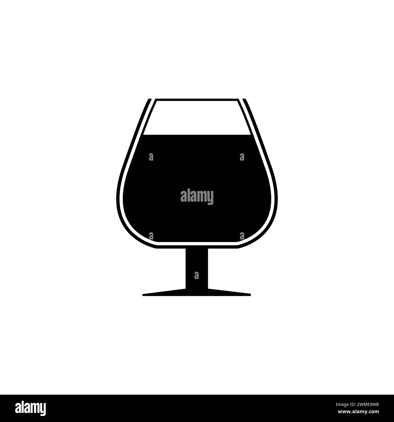 Lager Beer Glass flat vector icon. Simple solid symbol isolated on ...
