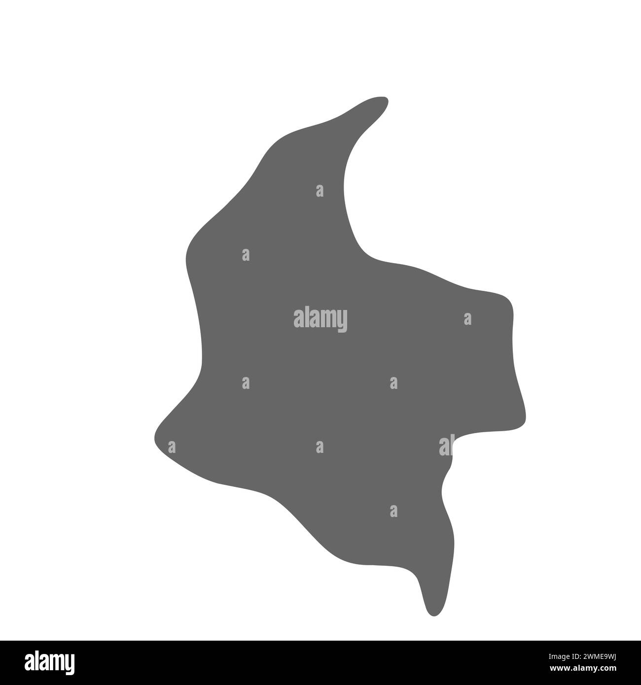 Colombia country simplified map. Grey stylish smooth map. Vector icons ...