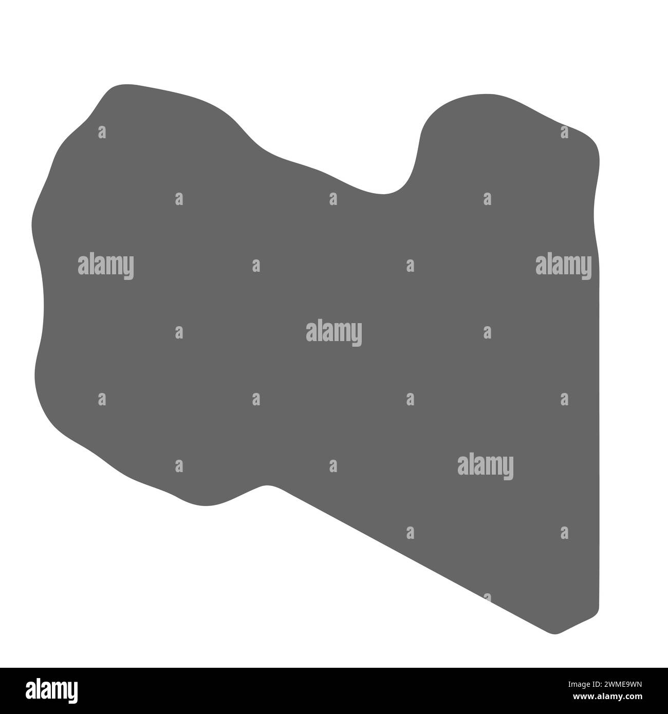 Libya country simplified map. Grey stylish smooth map. Vector icons ...