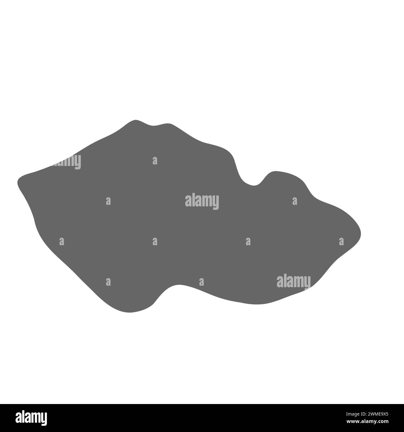 Czech Republic Country Simplified Map Grey Stylish Smooth Map Vector Icons Isolated On White