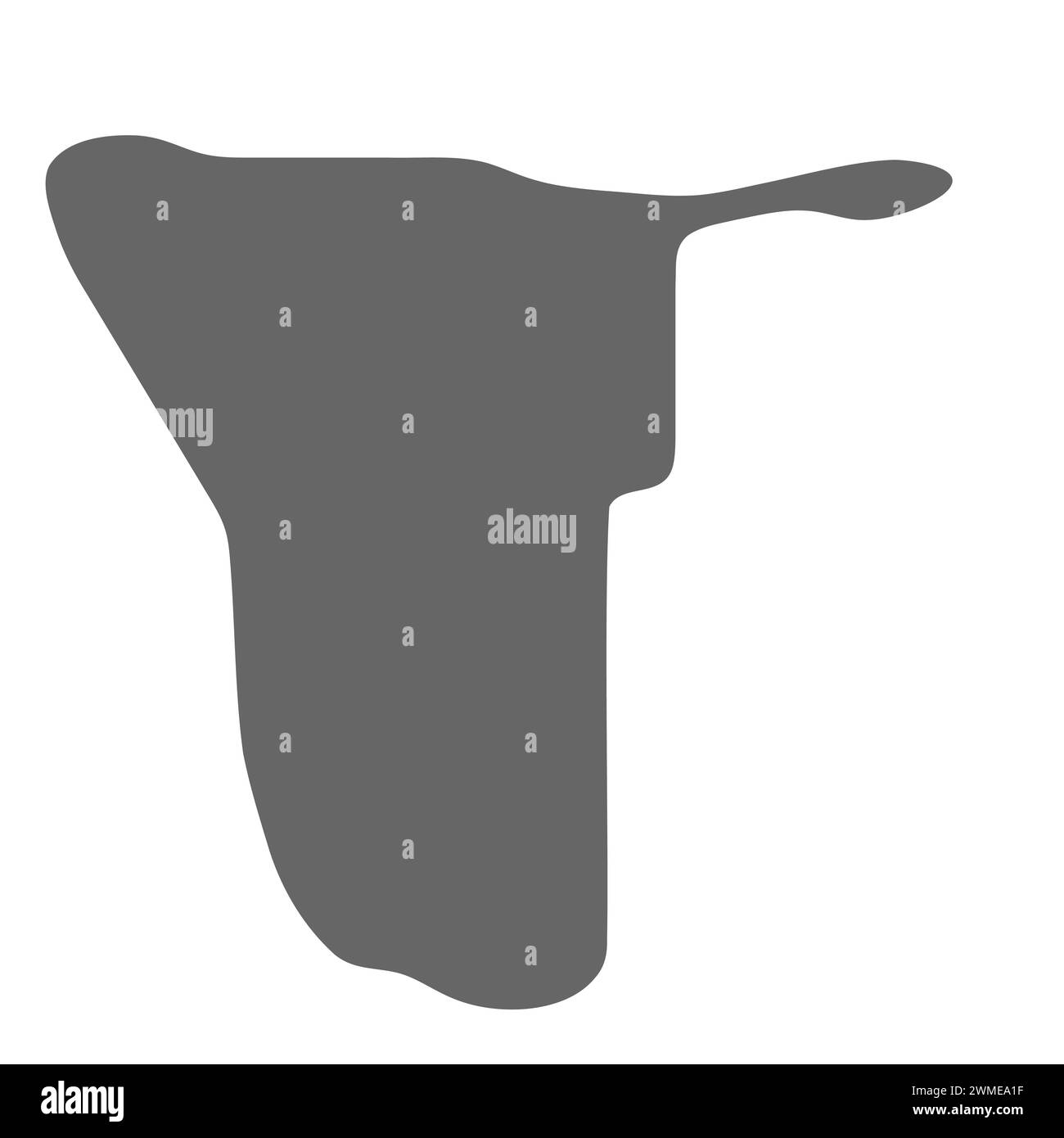 Namibia country simplified map. Grey stylish smooth map. Vector icons ...