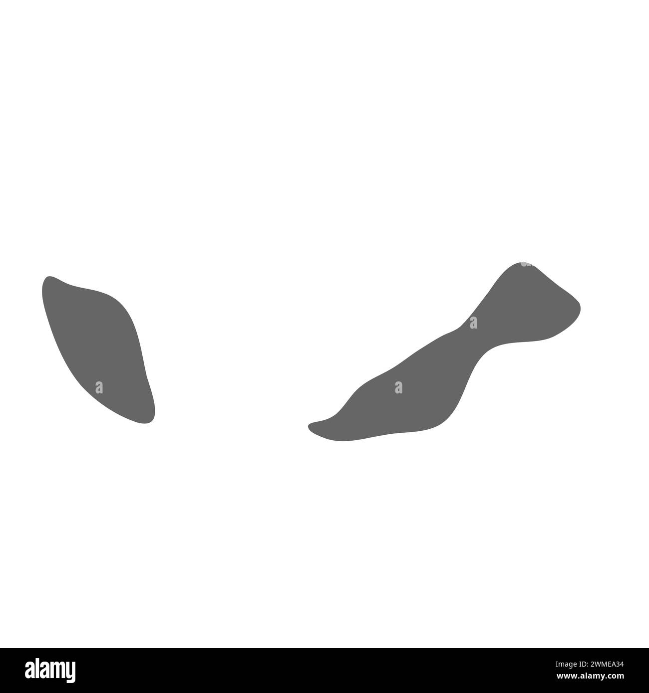 Malaysia country simplified map. Grey stylish smooth map. Vector icons ...