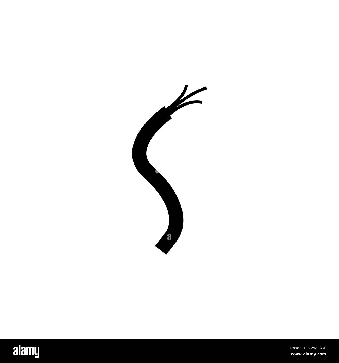 Electric Cable. Wire flat vector icon. Simple solid symbol isolated on ...