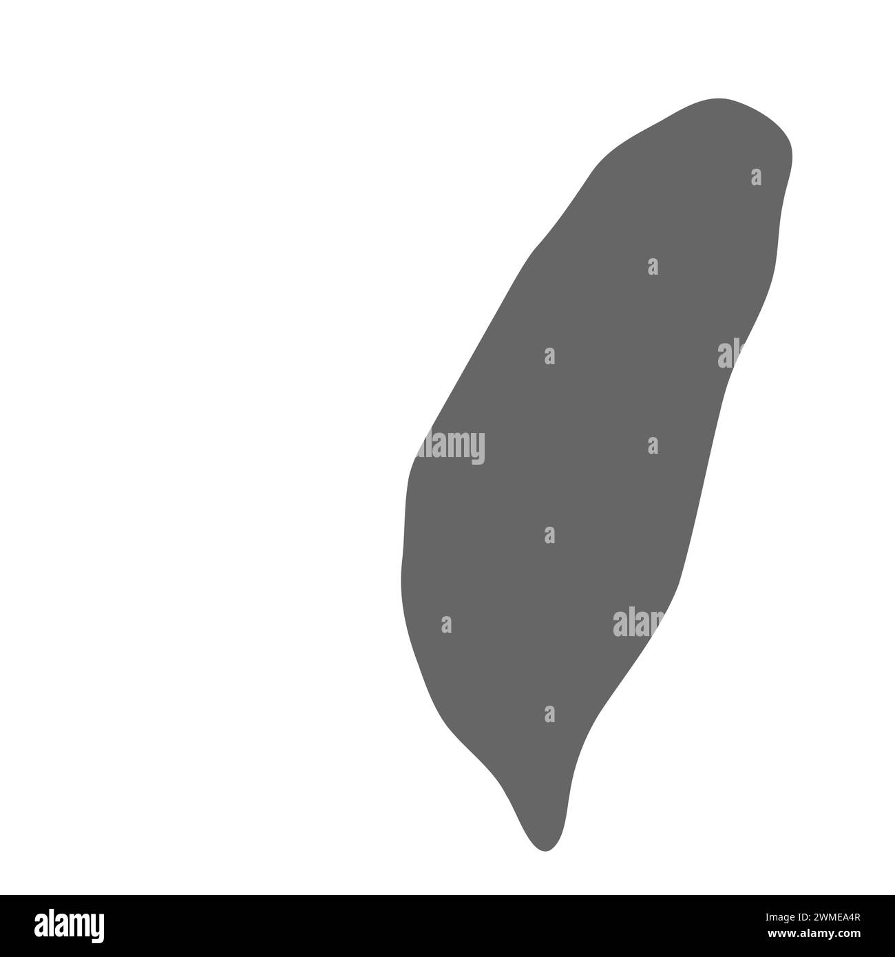 Taiwan country simplified map. Grey stylish smooth map. Vector icons ...