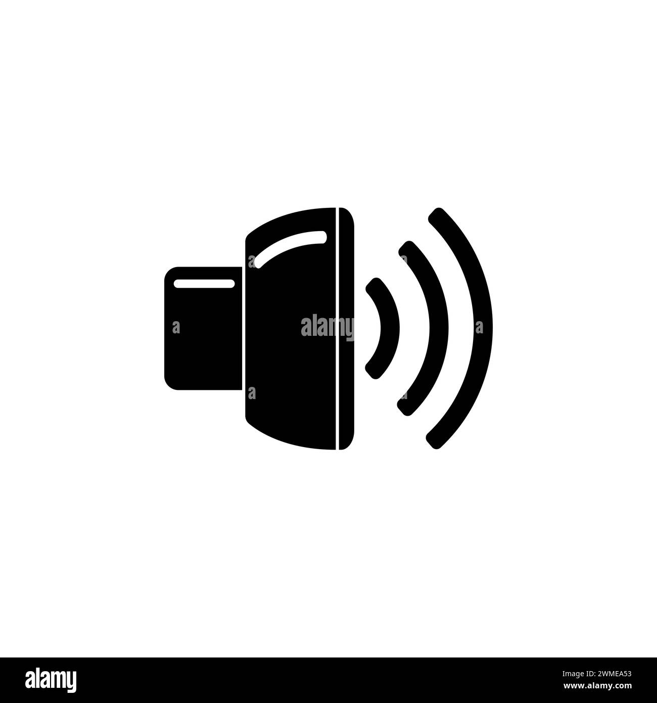 Sound Speaker flat vector icon. Simple solid symbol isolated on white ...