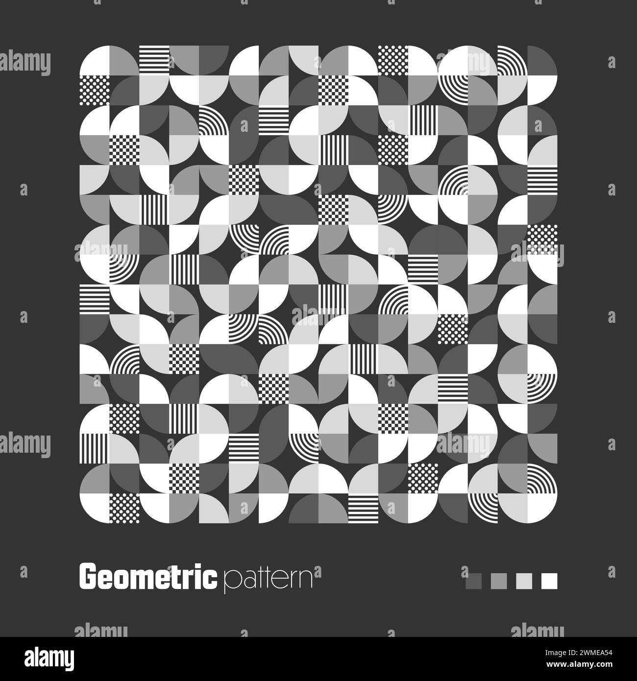 Geometric trendy pattern. Modern background with simple elements. Retro ...