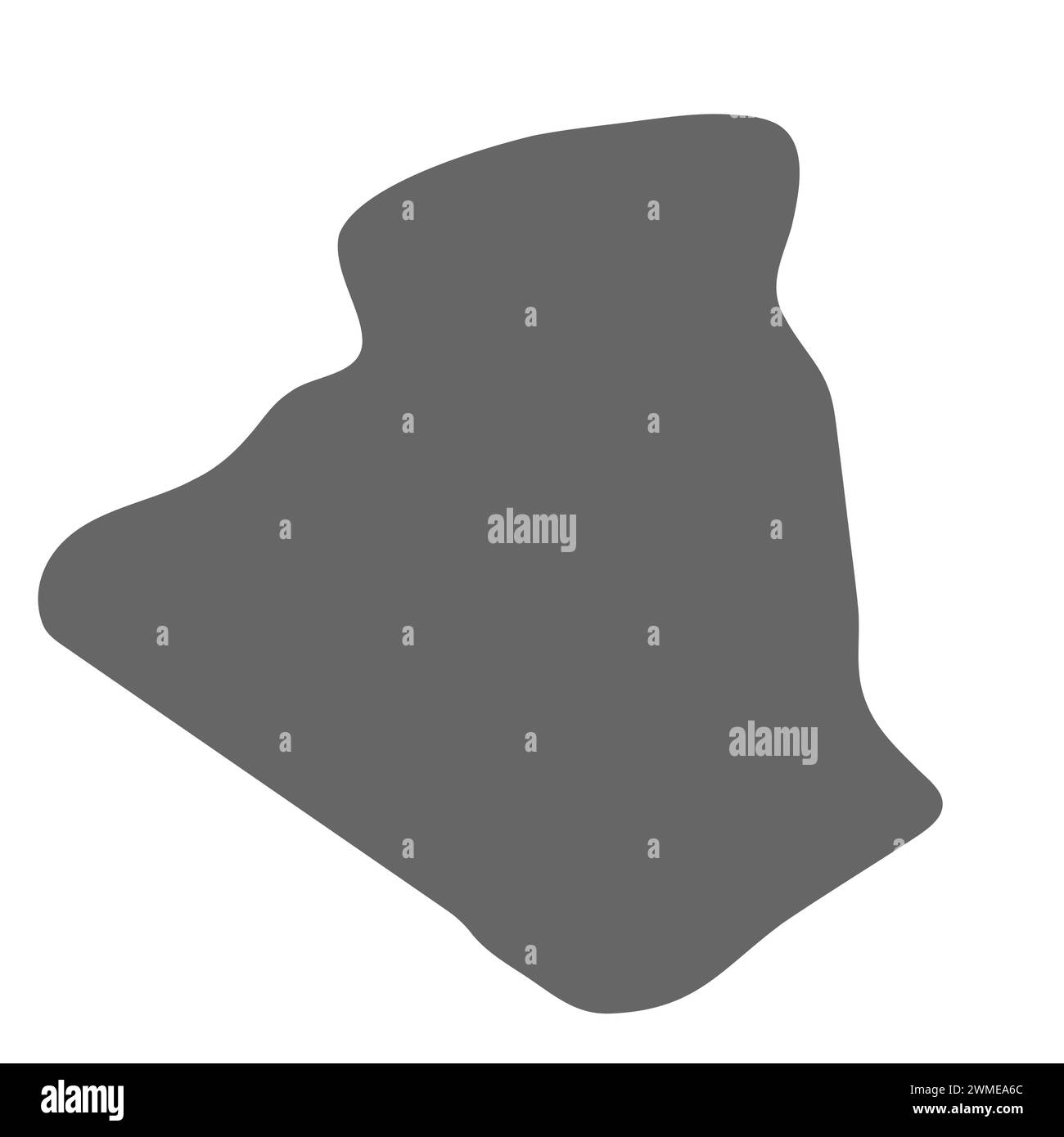 Algeria country simplified map. Grey stylish smooth map. Vector icons ...