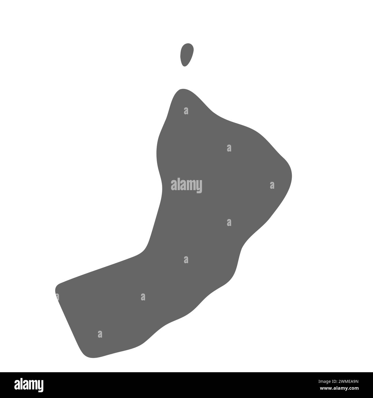 Oman Country Simplified Map Grey Stylish Smooth Map Vector Icons
