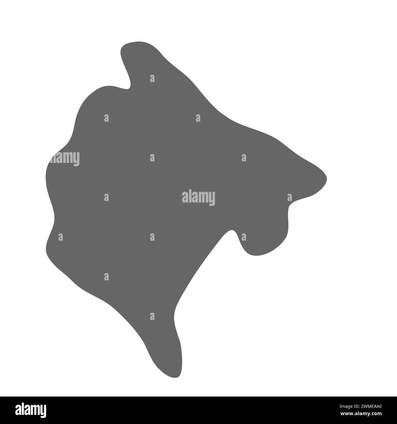 Montenegro Country Simplified Map Grey Stylish Smooth Map Vector