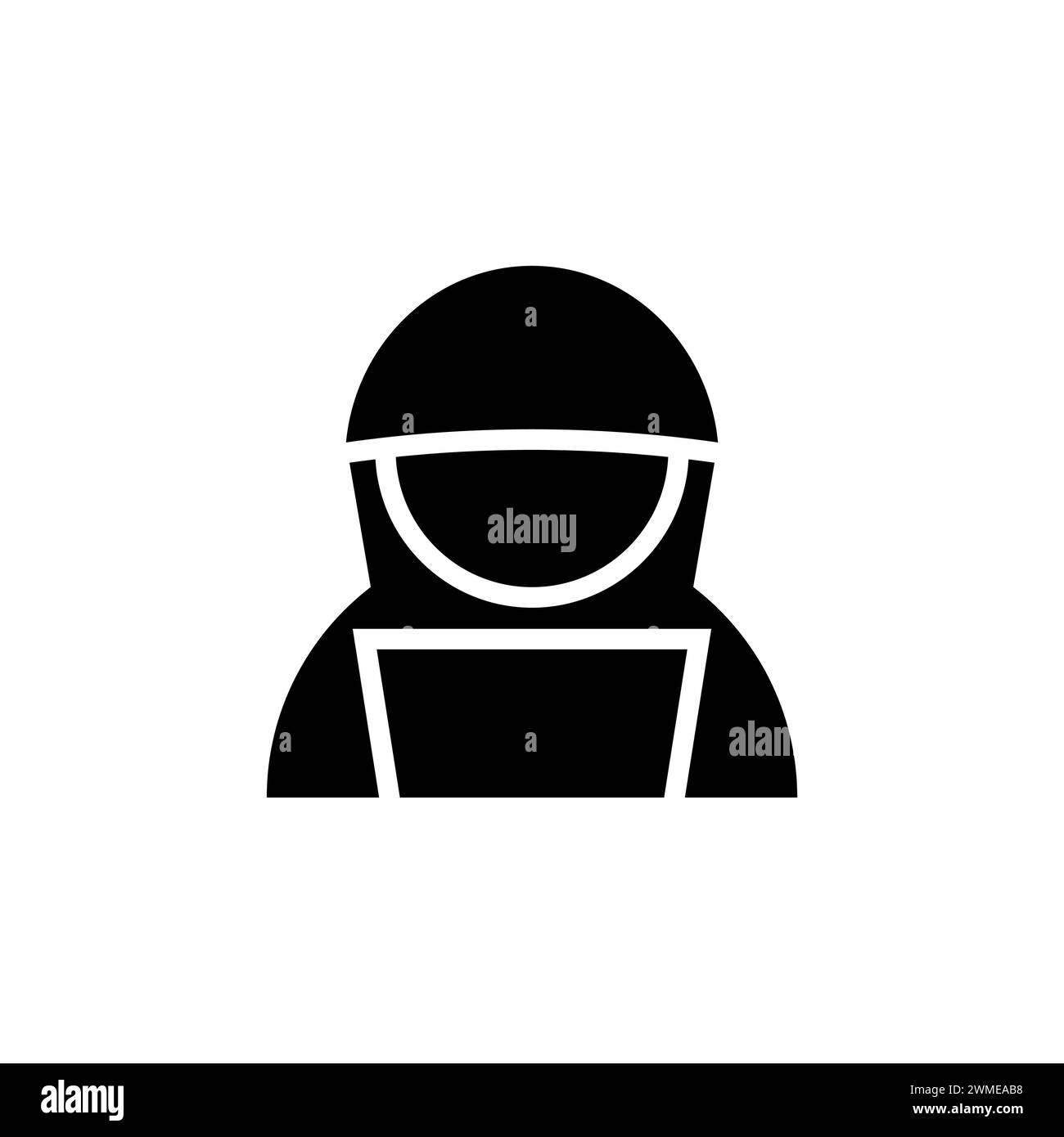 Hacker Flat Vector Icon Simple Solid Symbol Isolated On White Background Stock Vector Image