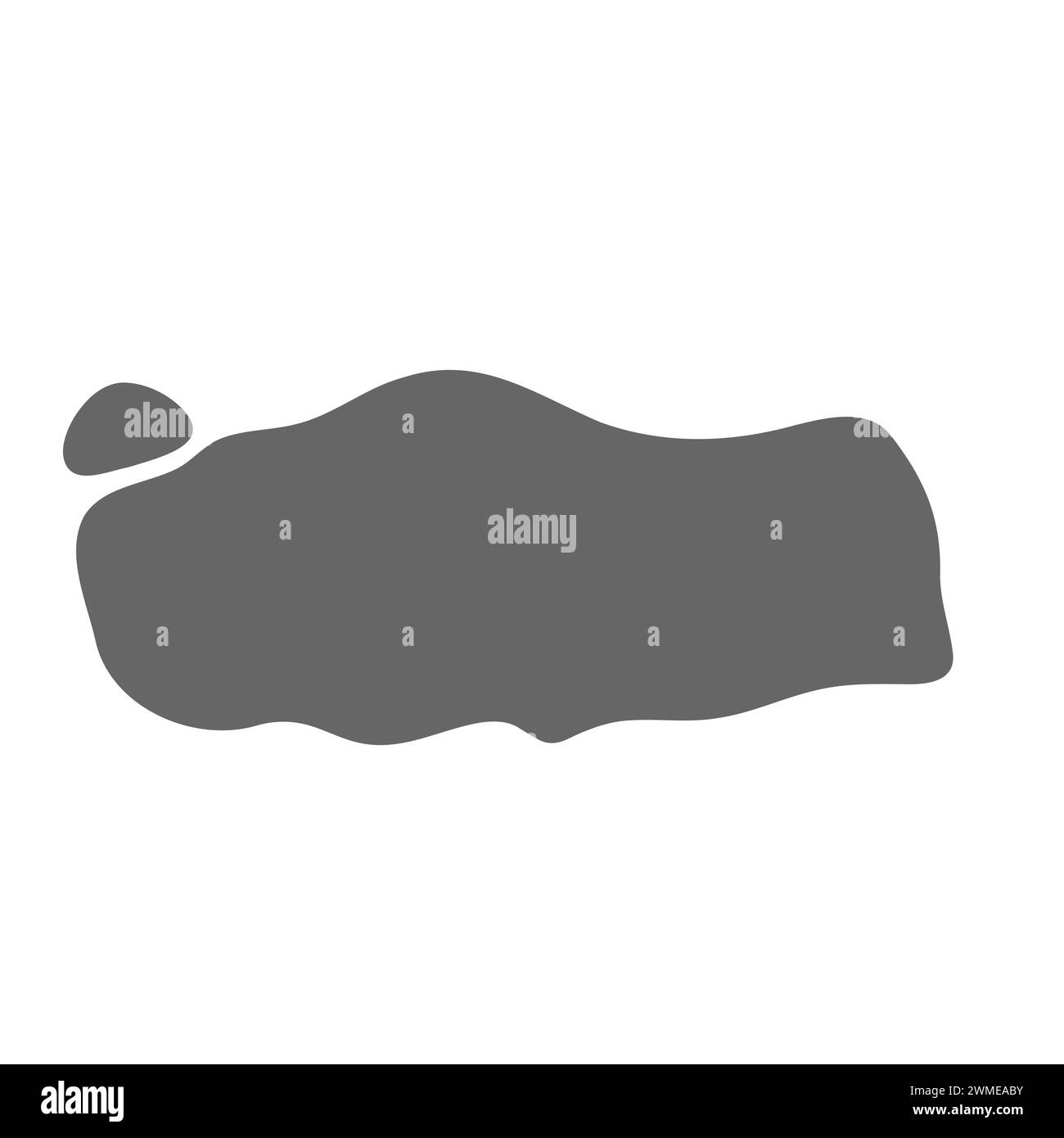 Turkey country simplified map. Grey stylish smooth map. Vector icons ...