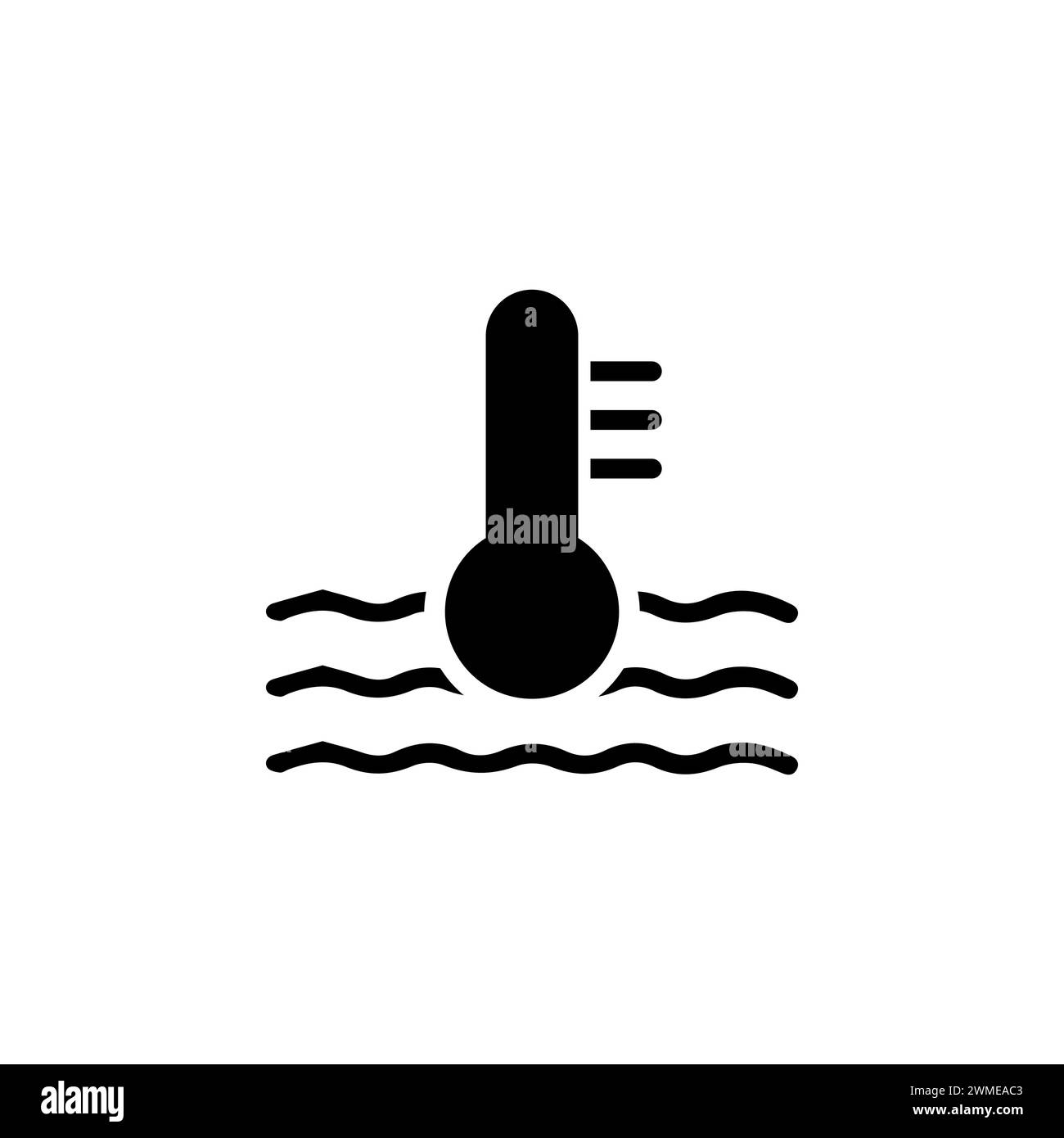 Motor Temperature flat vector icon. Simple solid symbol isolated on ...