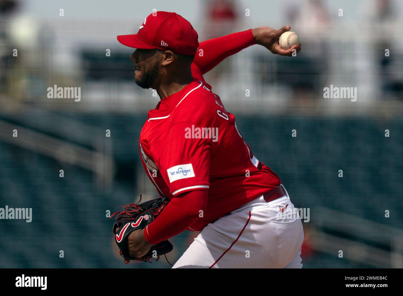 Cincinnati Reds starting pitcher Hunter Greene throws during the first ...