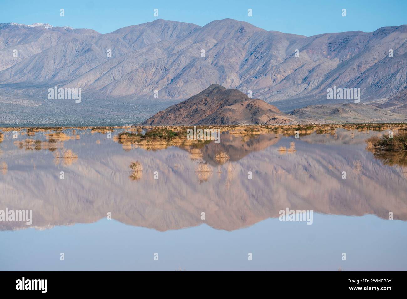 The lakes in Panamint Valley create rare reflections in this part of ...