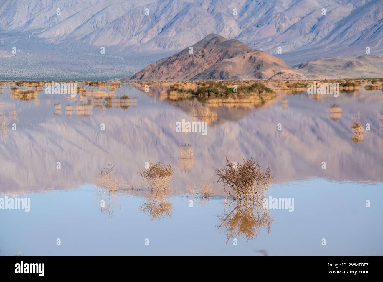 The lakes in Panamint Valley create rare reflections in this part of ...