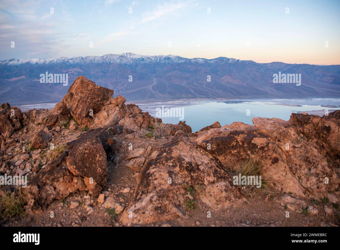 Dante's View provides a quality view of Lake Manly in Badwater Basin, a ...