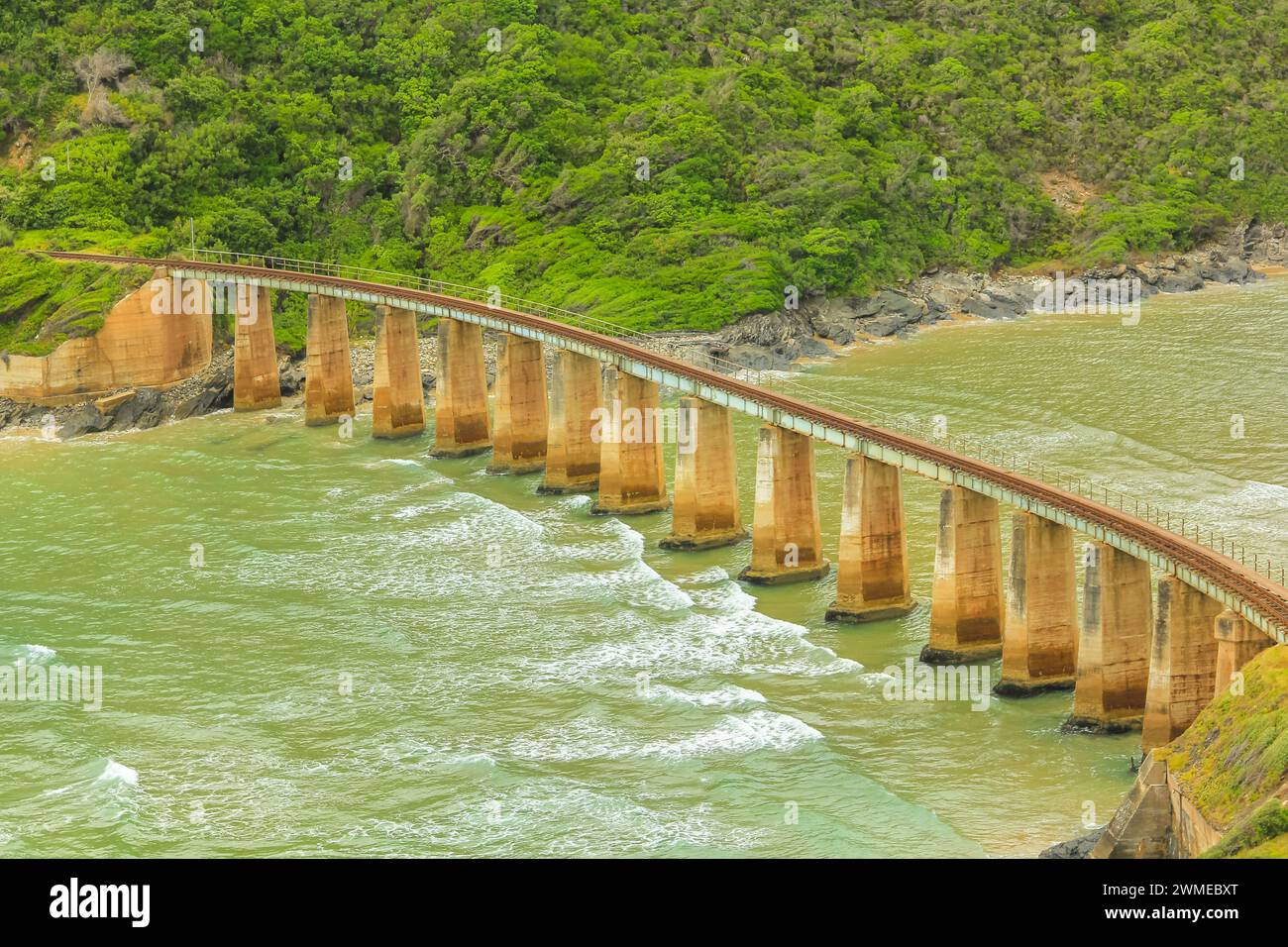Kaaimans River Railway Bridge from popular Dolphin Point lookout on the ...