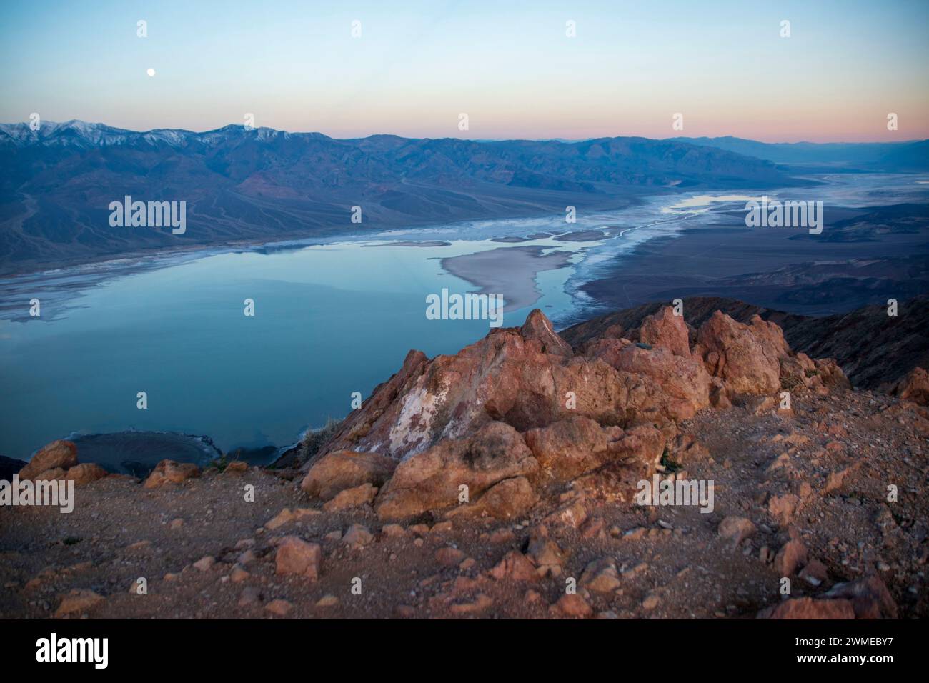 Dante's View provides a quality view of Lake Manly in Badwater Basin, a ...