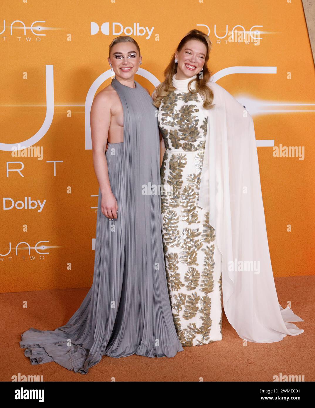 New York, United States. 25th Feb, 2024. Lea Seydoux and Florence Pugh ...