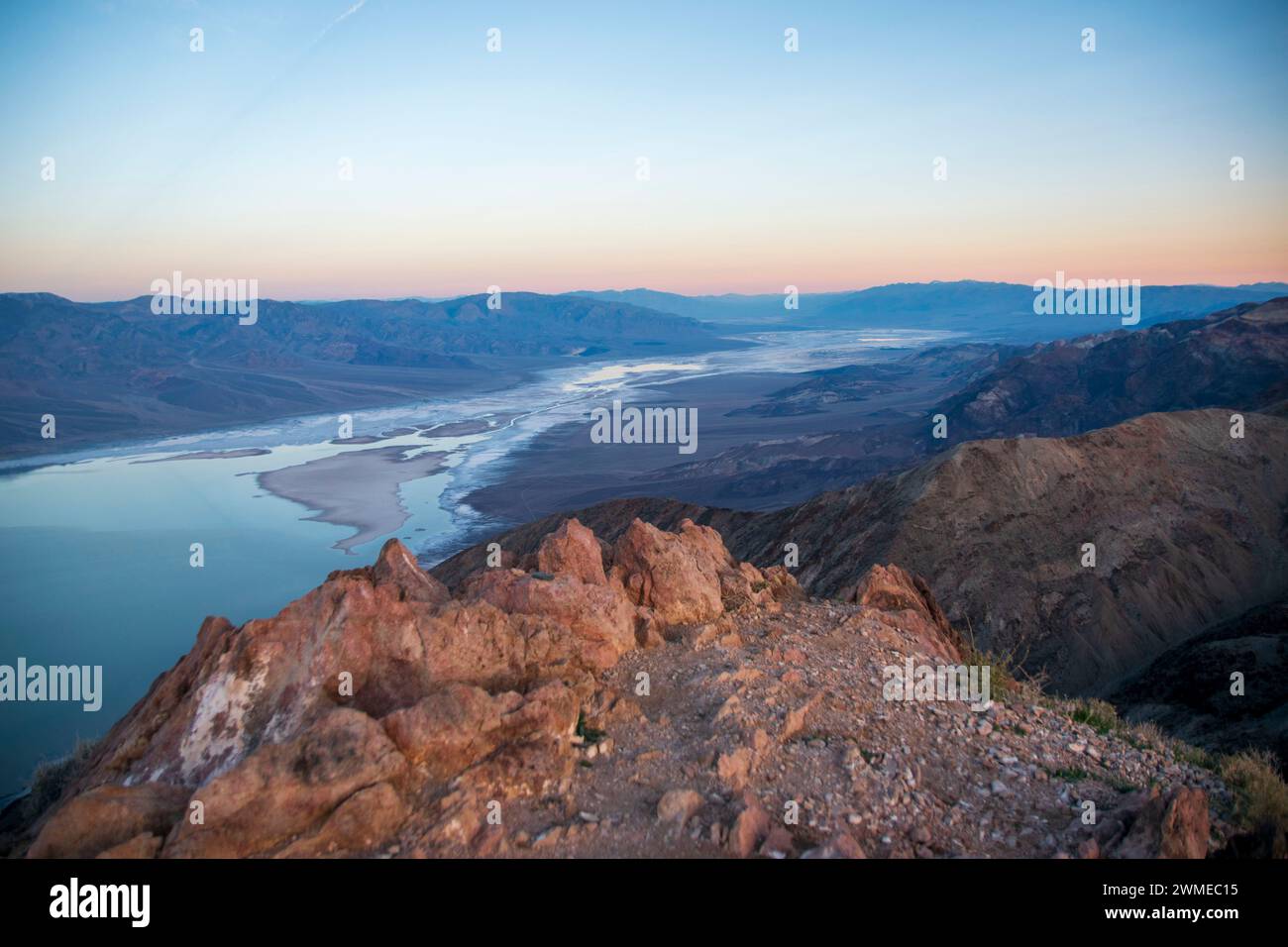 Dante's View provides a quality view of Lake Manly in Badwater Basin, a ...