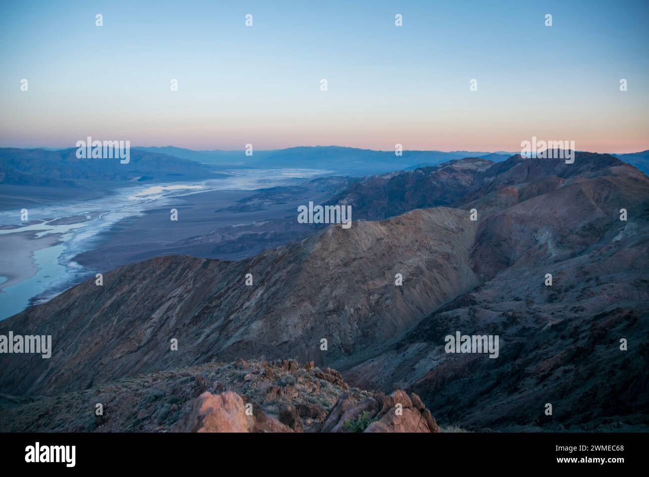 Dante's View provides a quality view of Lake Manly in Badwater Basin, a ...