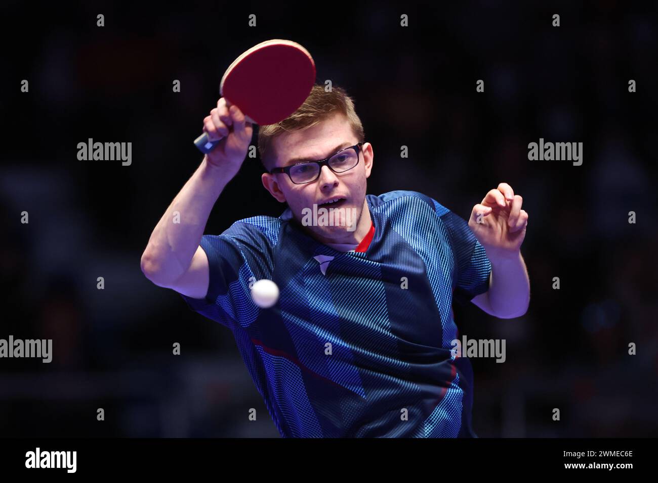 Alexis LEBRUN (FRA), FEBRUARY 25, 2024 - Table Tennis : ITTF World Team ...