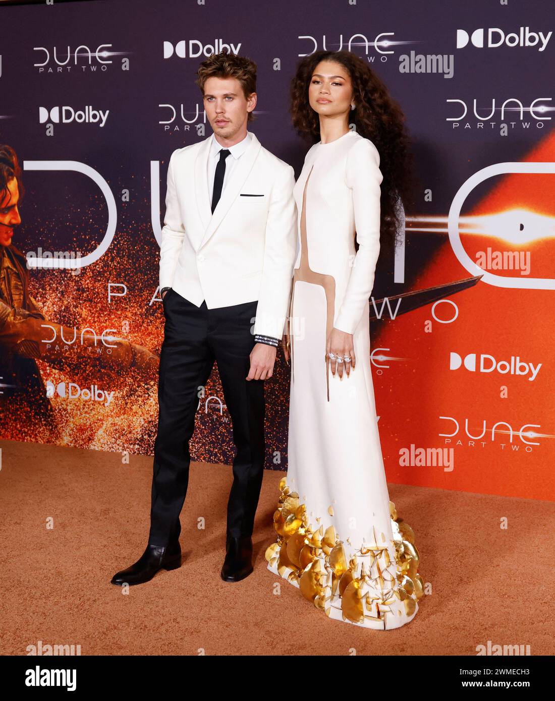 New York, United States. 25th Feb, 2024. Zendaya and Austin Butler ...