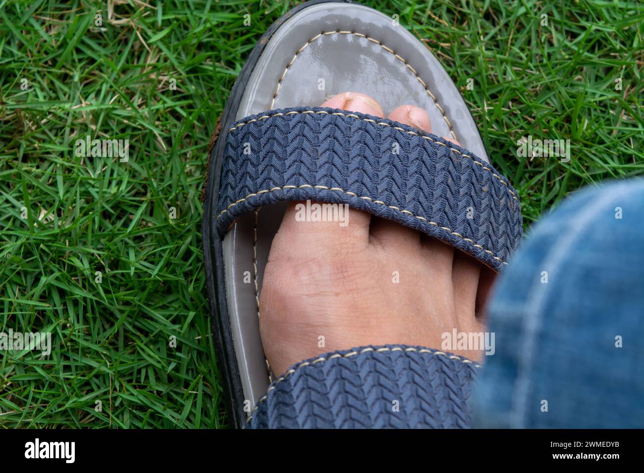May 25, 2023, Photo of a pair of Indonesian traditional sandals on the ...