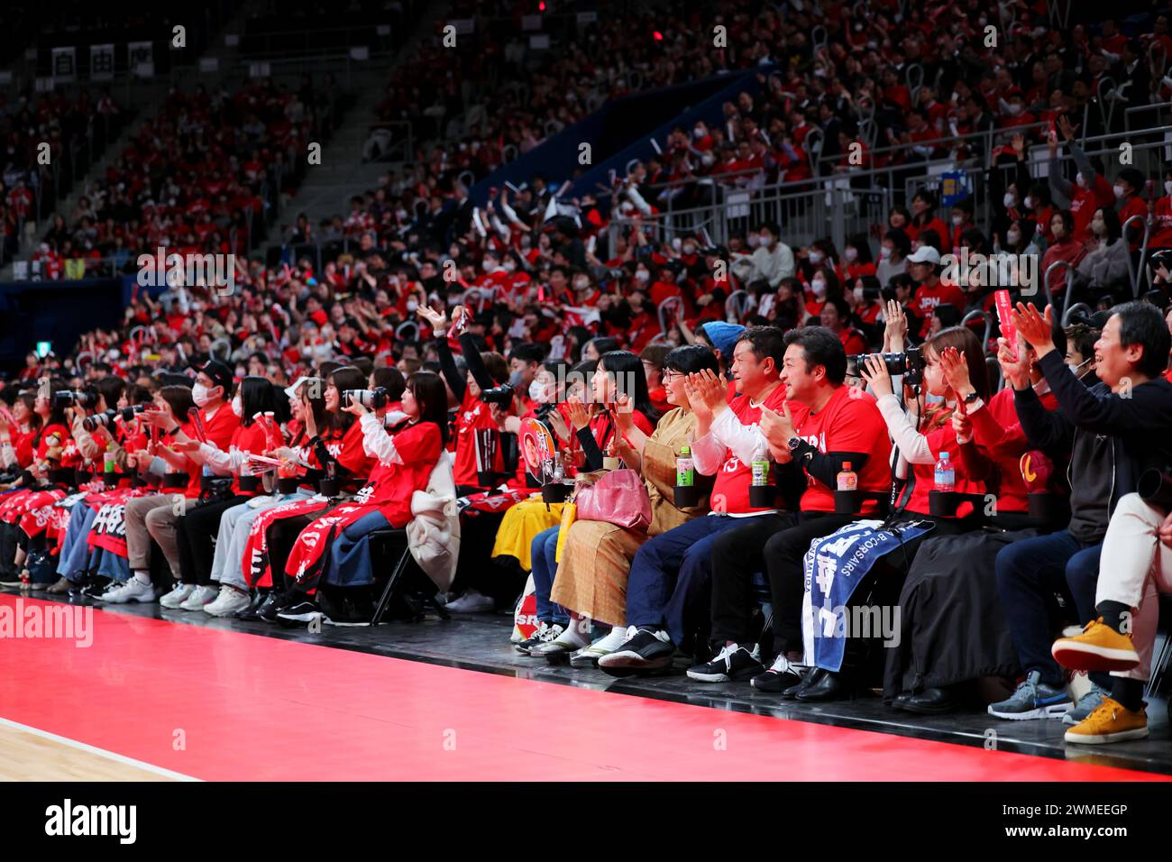 Ariake Coliseum, Tokyo, Japan. 25th Feb, 2024. Japan fans (JPN ...