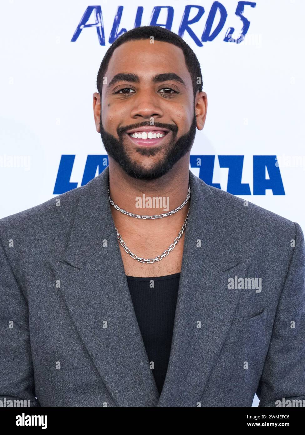 Los Angeles, USA. 25th Feb, 2024. Jharrel Jerome walking on the red ...