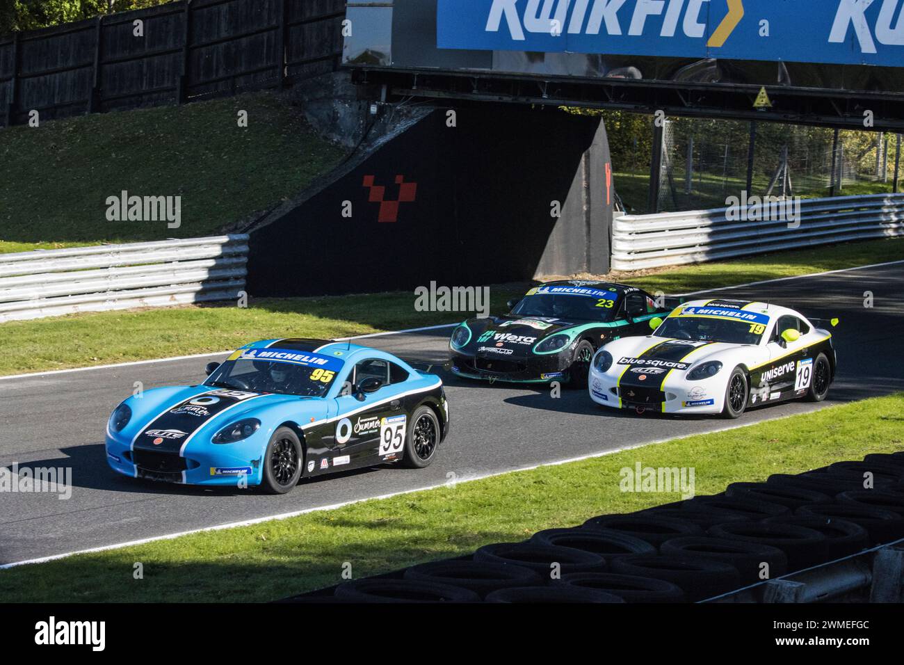 Cars Racing at the British Touring Car Championship, BTCC, at Brands ...
