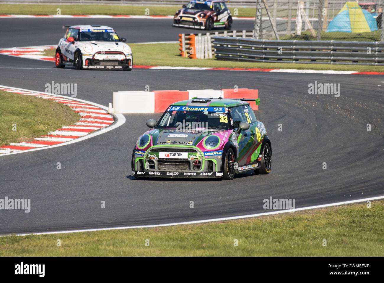 Cars Racing at the British Touring Car Championship, BTCC, at Brands ...