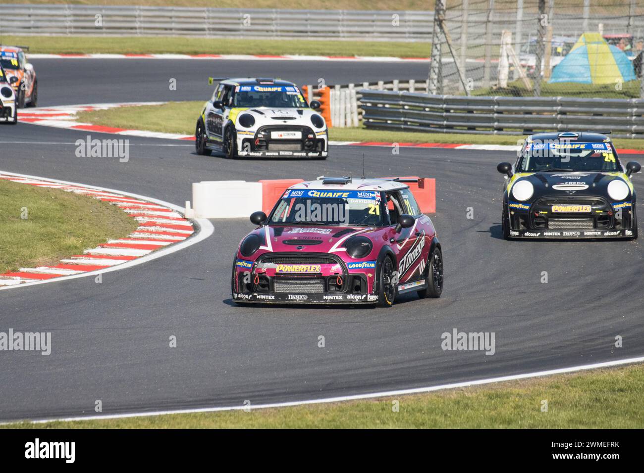 Cars Racing at the British Touring Car Championship, BTCC, at Brands ...